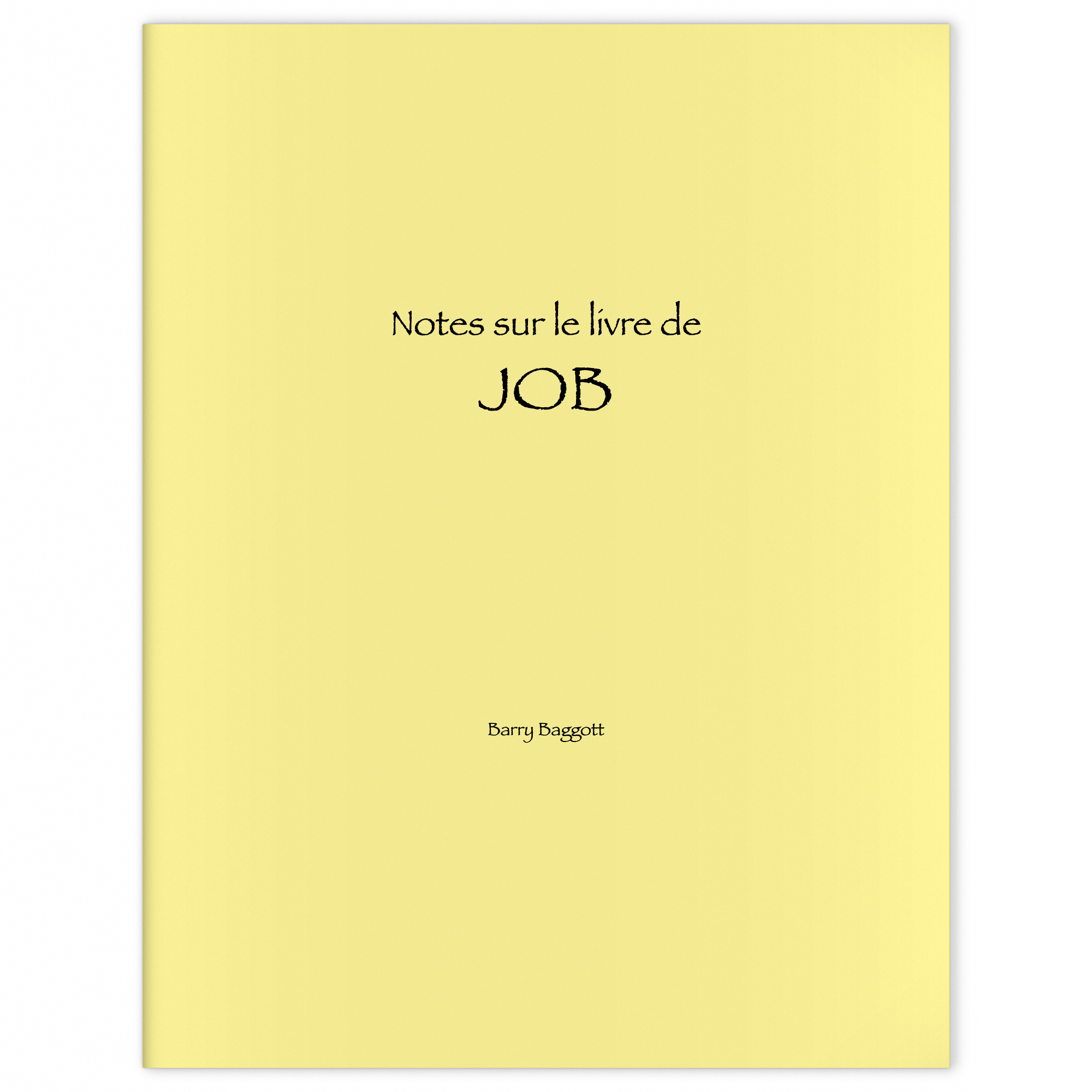 Notes sur le livre de Job – Éditions CEB